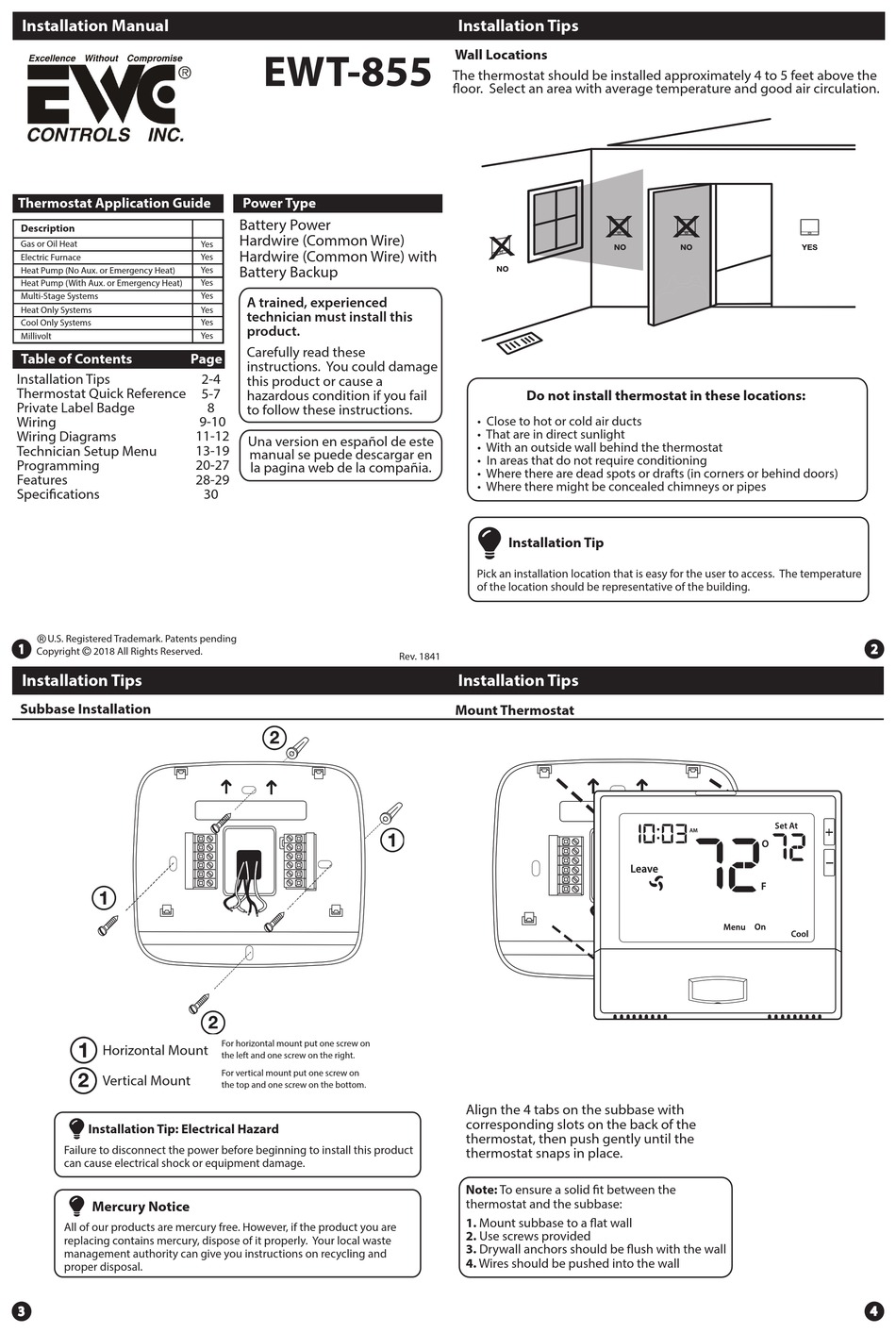 EWC CONTROLS EWT 855 INSTALLATION MANUAL Pdf Download ManualsLib EWC CONTROLS EWT 855 INSTALLATION MANUAL Pdf Download ManualsLib