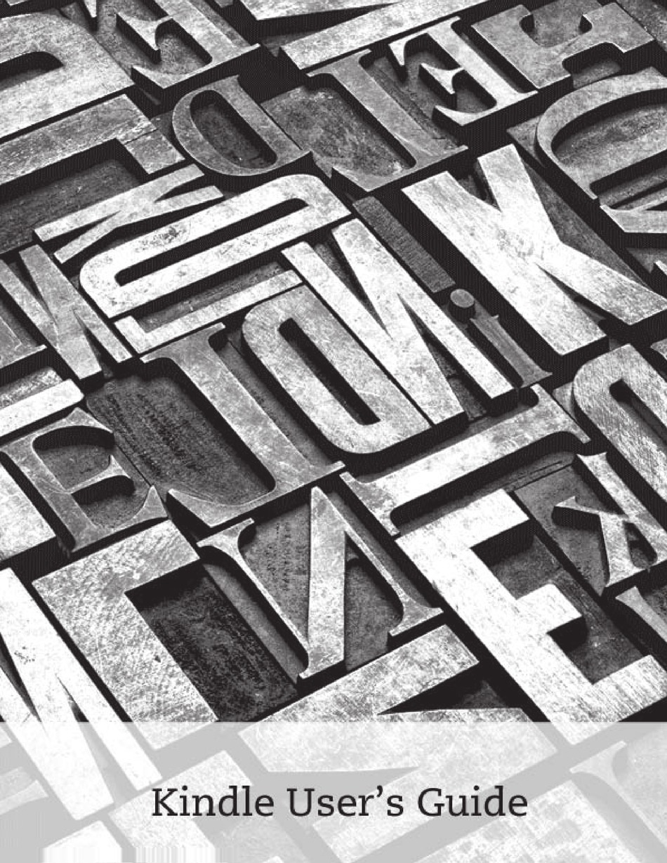 AMAZON KINDLE KINDLE EBOOK READER USER MANUAL | ManualsLib