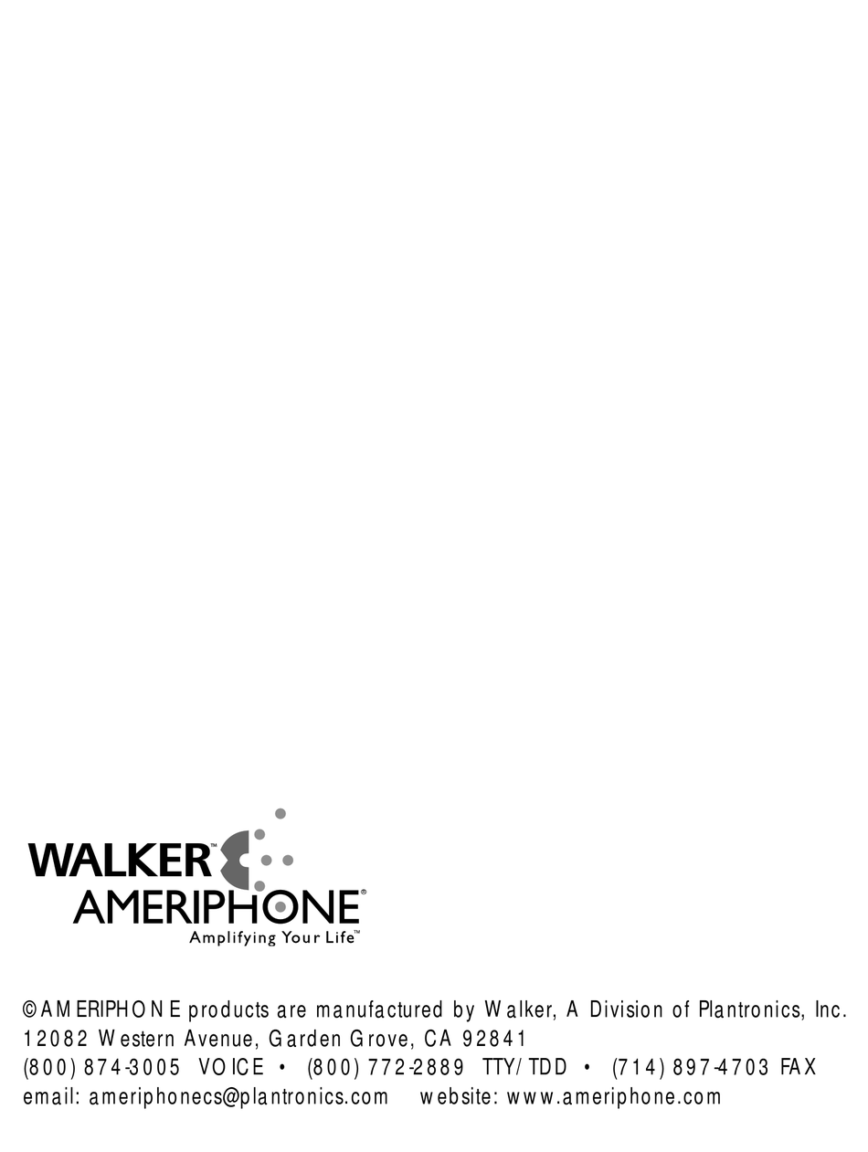 AMERIPHONE AM6000 USER MANUAL Pdf Download | ManualsLib