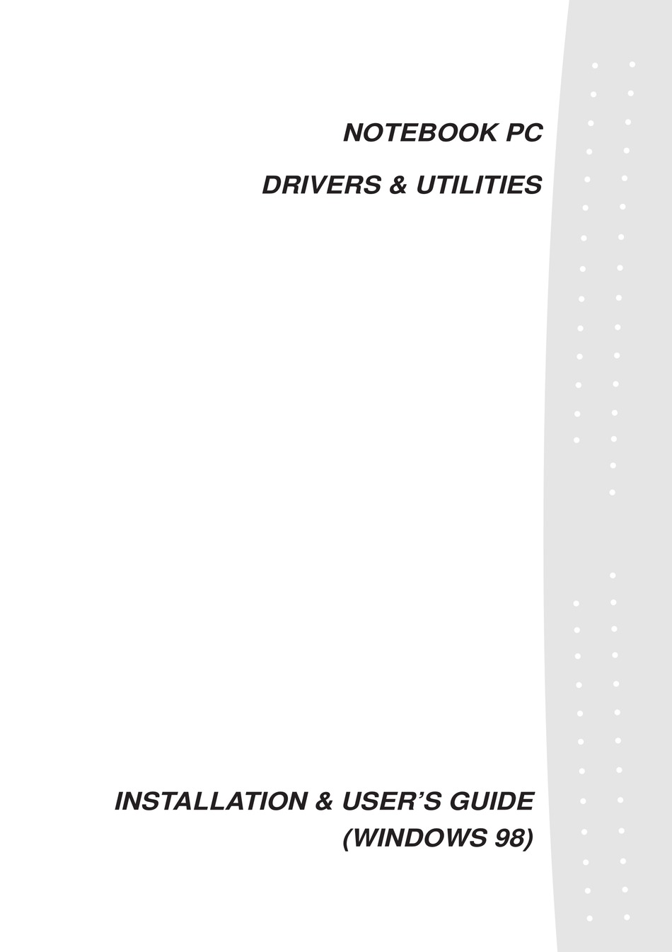 ASUS L7 LAPTOP INSTALLATION AND USER MANUAL | ManualsLib
