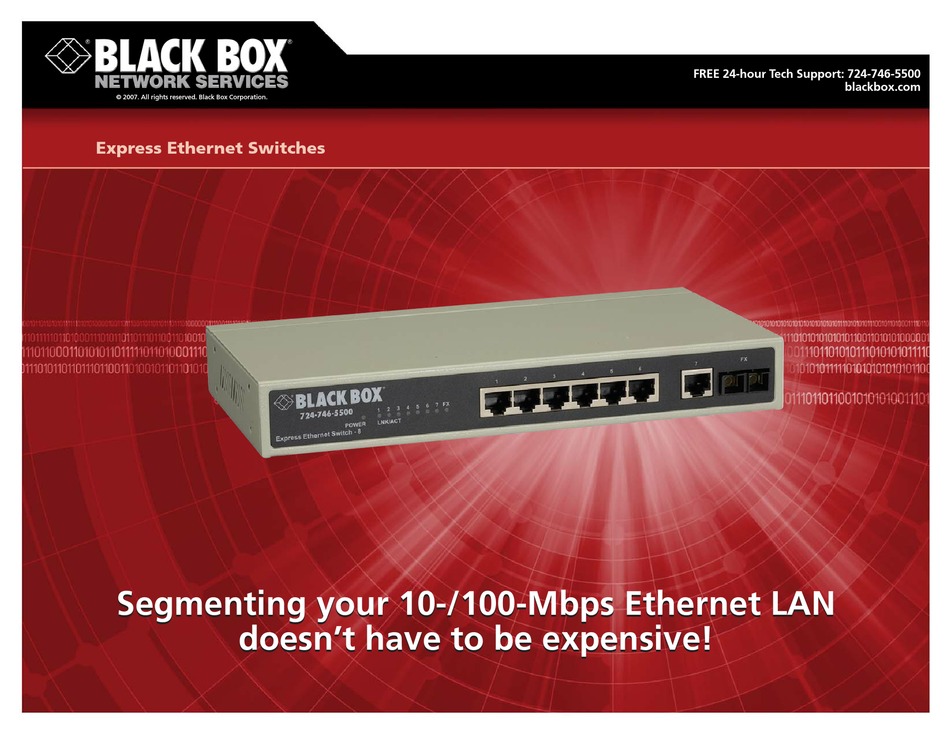 BLACK BOX LB9006A-SC SWITCH SPECIFICATIONS | ManualsLib