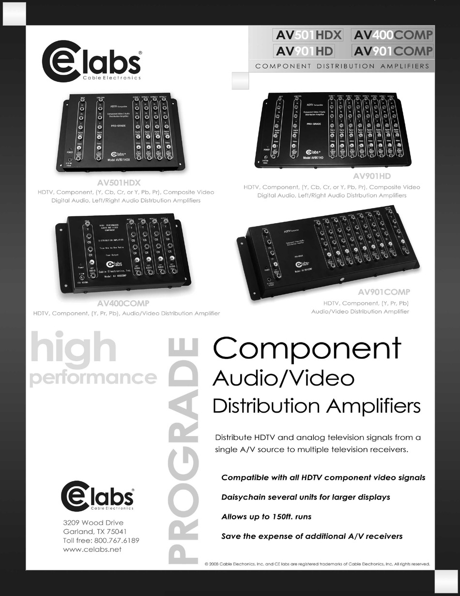 CE LABS AV400COMP AMPLIFIER SPECIFICATIONS ManualsLib ce-labs-av400comp-amplifier-specifications-manualslib