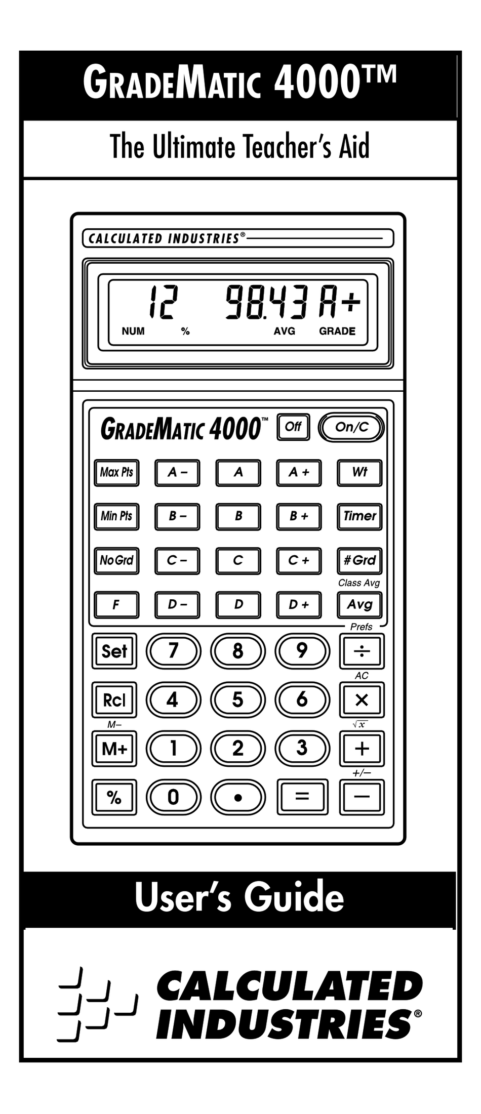CALCULATED INDUSTRIES GRADEMATIC 4000 CALCULATOR USER MANUAL ManualsLib