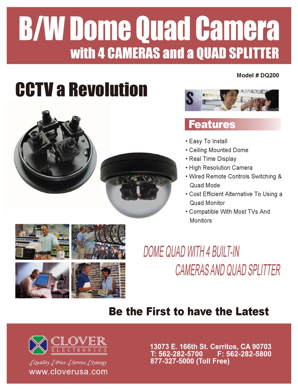 CLOVER DQ200 SECURITY CAMERA SPECIFICATIONS | ManualsLib