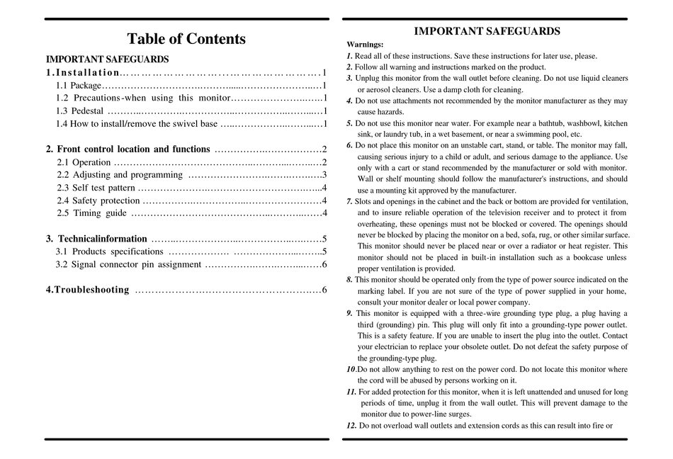 ACER AF 707 MONITOR USER MANUAL ManualsLib acer-af-707-monitor-user-manual-manualslib