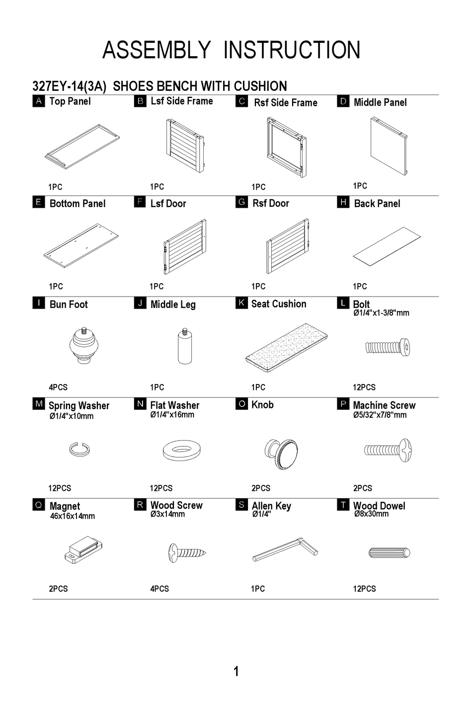 INSPIRE Q 327EY-14(3A) ASSEMBLY INSTRUCTION Pdf Download | ManualsLib