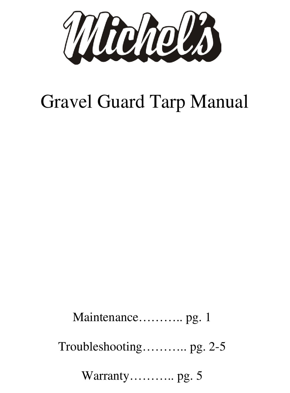 MICHEL'S GRAVEL GUARD MANUAL Pdf Download | ManualsLib