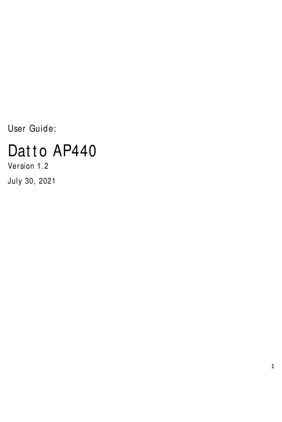 DATTO AP440 USER MANUAL Pdf Download | ManualsLib