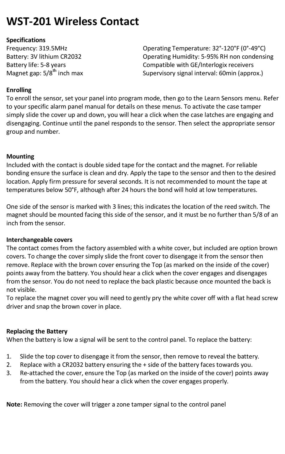 ECOLINK WST-201 QUICK START MANUAL Pdf Download | ManualsLib