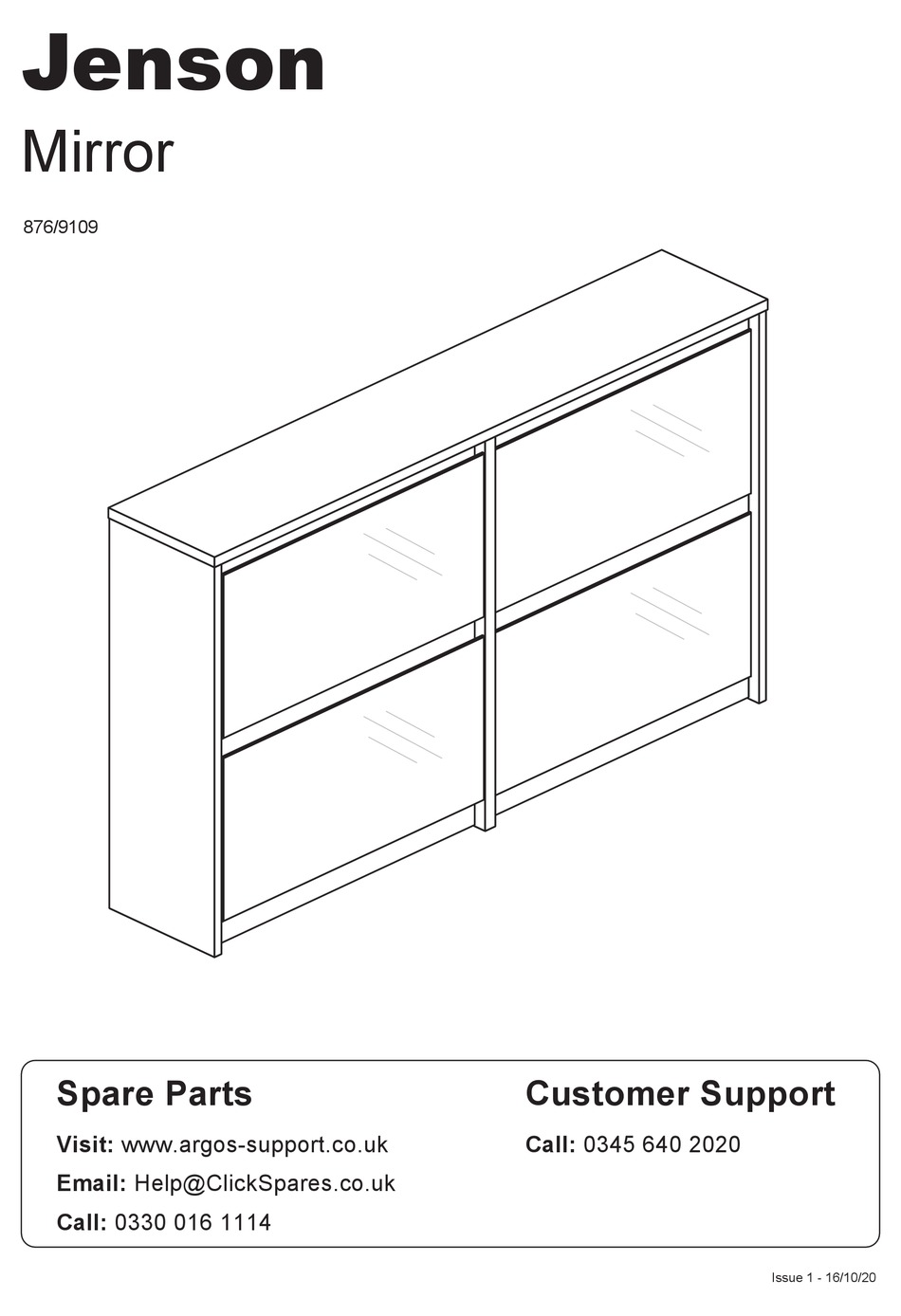 ARGOS JENSON 876/9109 MANUAL Pdf Download | ManualsLib