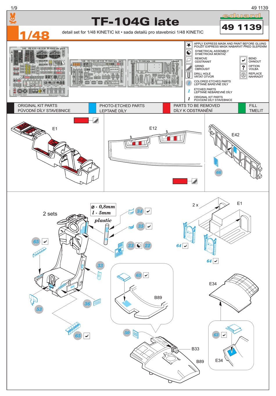 EDUARD TF-104G LATE ASSEMBLY INSTRUCTIONS MANUAL Pdf Download | ManualsLib