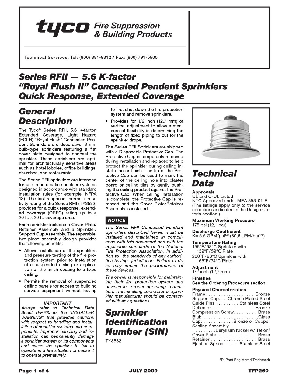 TYCO RFII SERIES MANUAL Pdf Download | ManualsLib