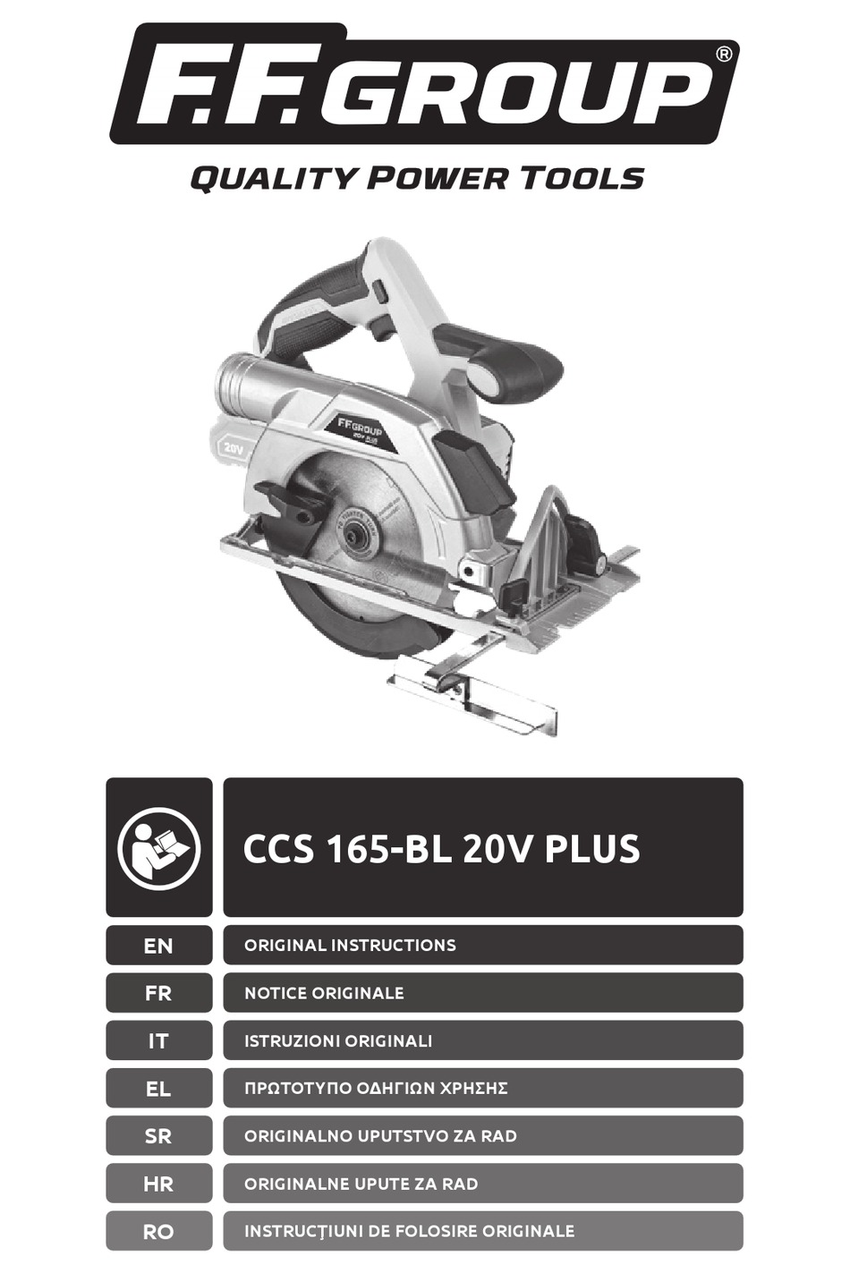 F.F. GROUP CCS 165-BL 20V PLUS ORIGINAL INSTRUCTIONS MANUAL Pdf ...