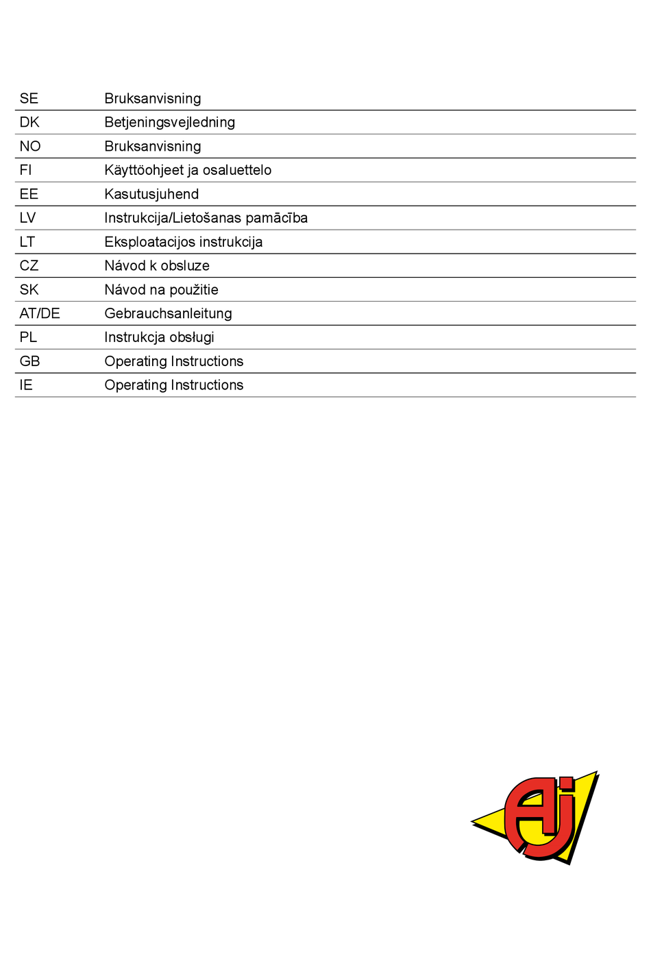 AJ 31114 OPERATING INSTRUCTIONS MANUAL Pdf Download | ManualsLib