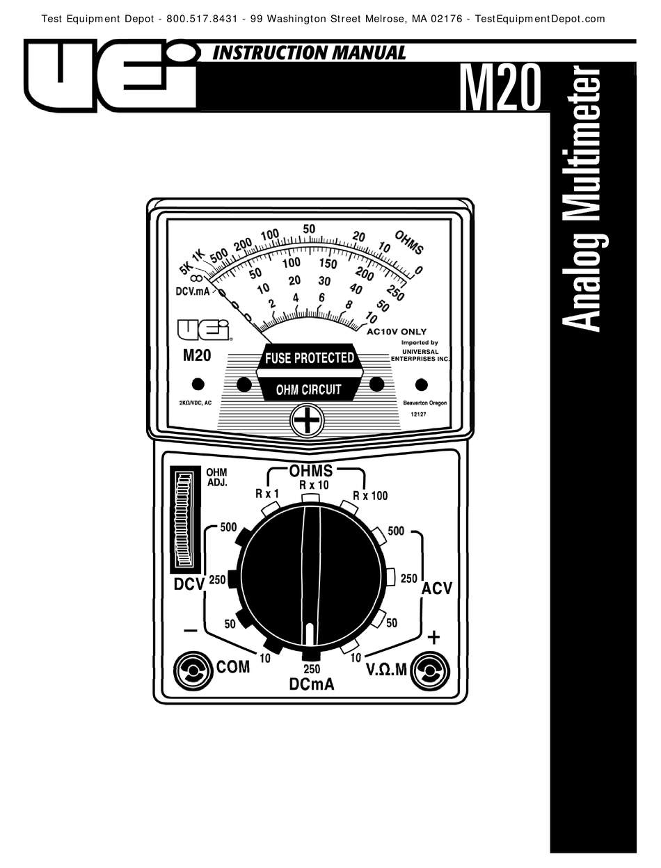 UEI M20 INSTRUCTION MANUAL Pdf Download | ManualsLib