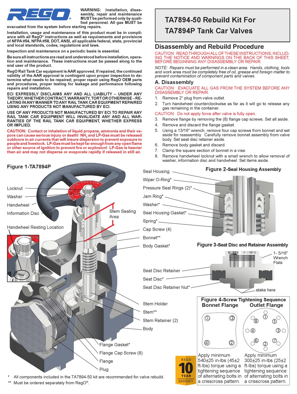 REGO TA7894P INSTRUCTION MANUAL Pdf Download | ManualsLib