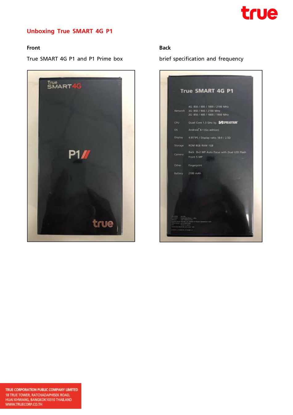 TRUE SMART 4G P1 QUICK START MANUAL Pdf Download | ManualsLib