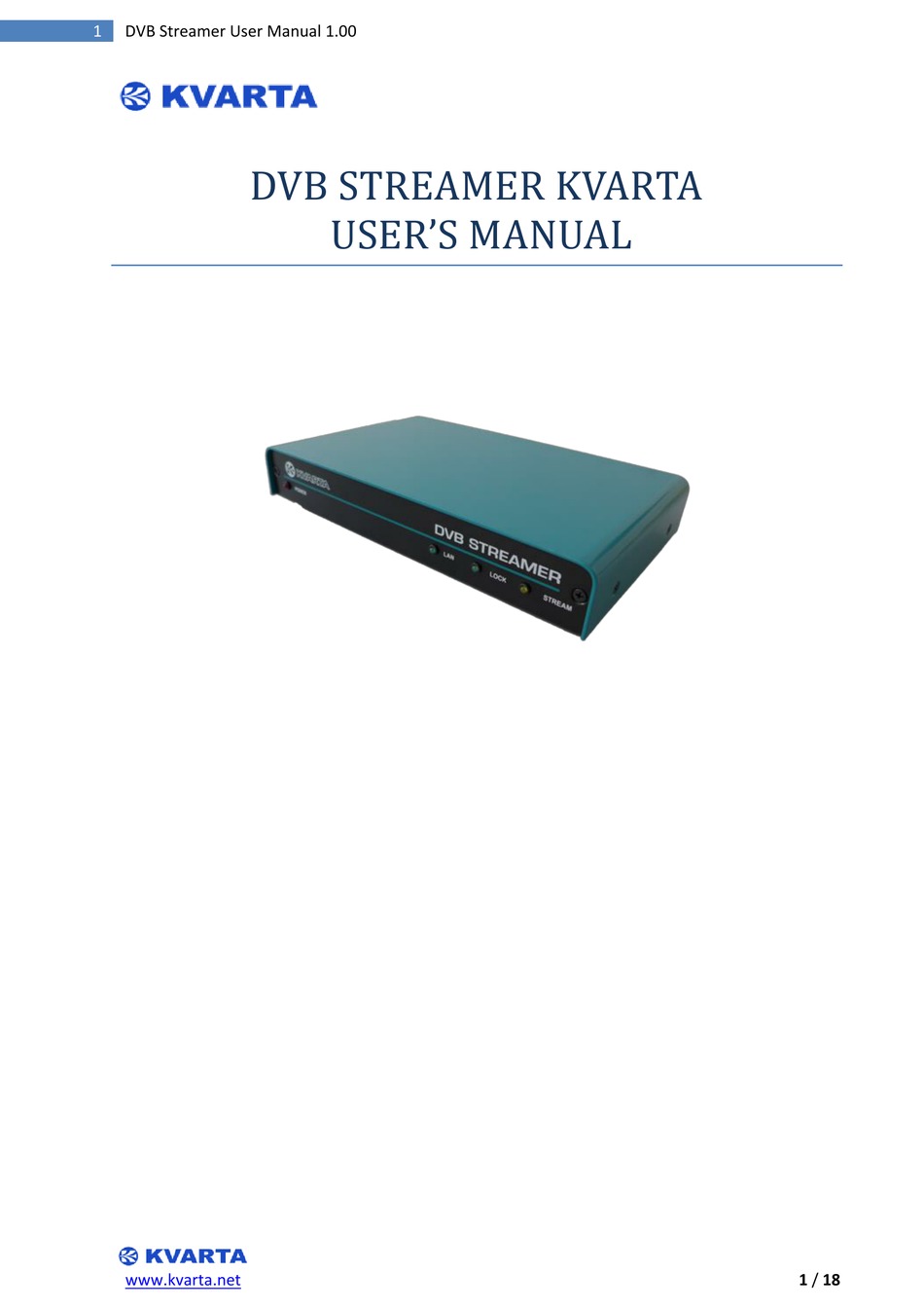 KVARTA DVB-T USER MANUAL Pdf Download | ManualsLib