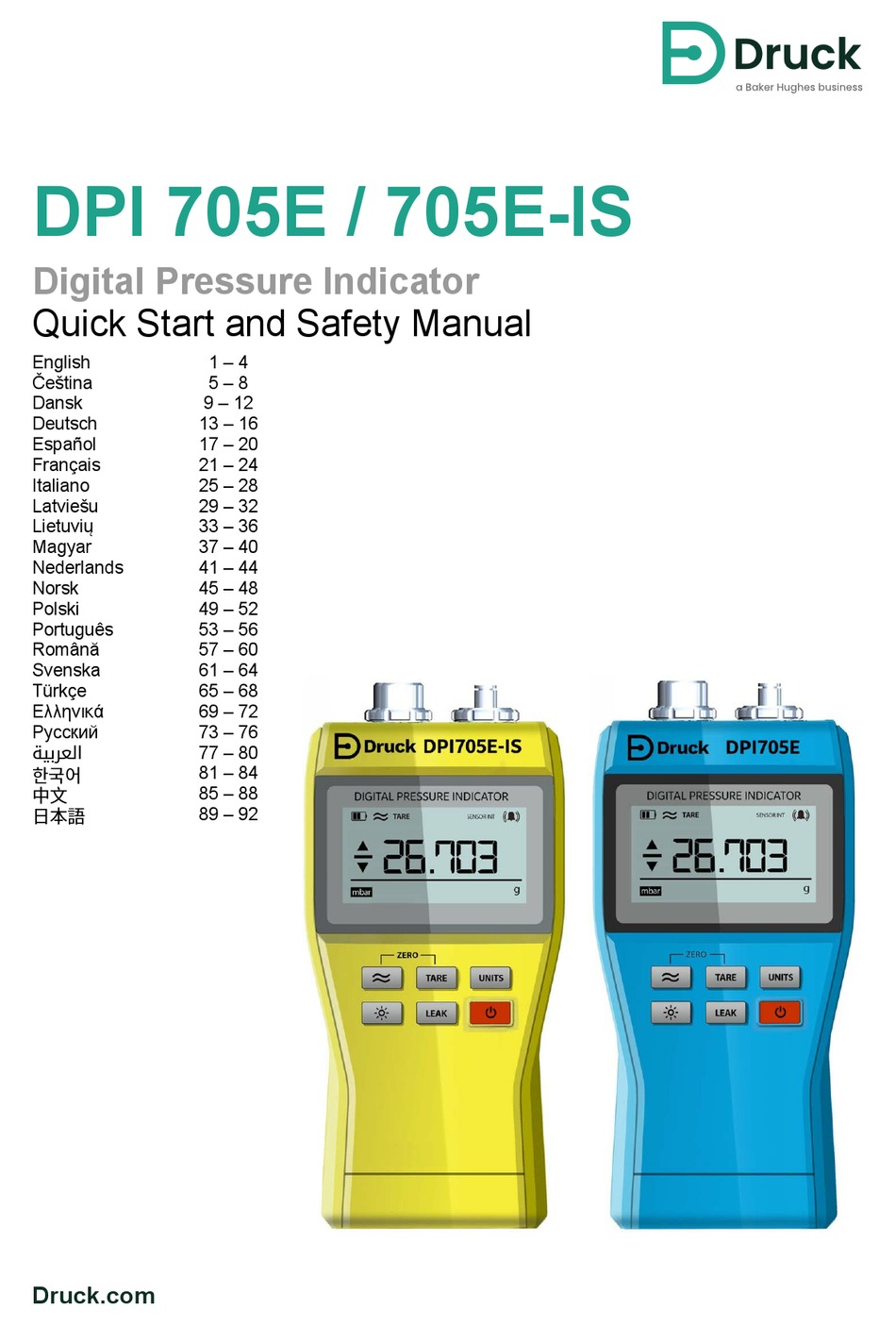 druck-dpi-705e-quick-start-and-safety-manual-pdf-download-manualslib