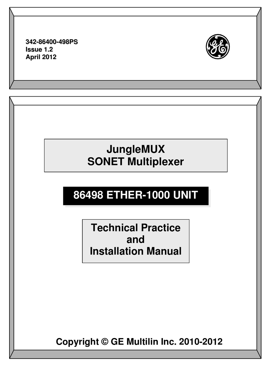 GE JUNGLEMUX SONET TECHNICAL PRACTICE Pdf Download | ManualsLib