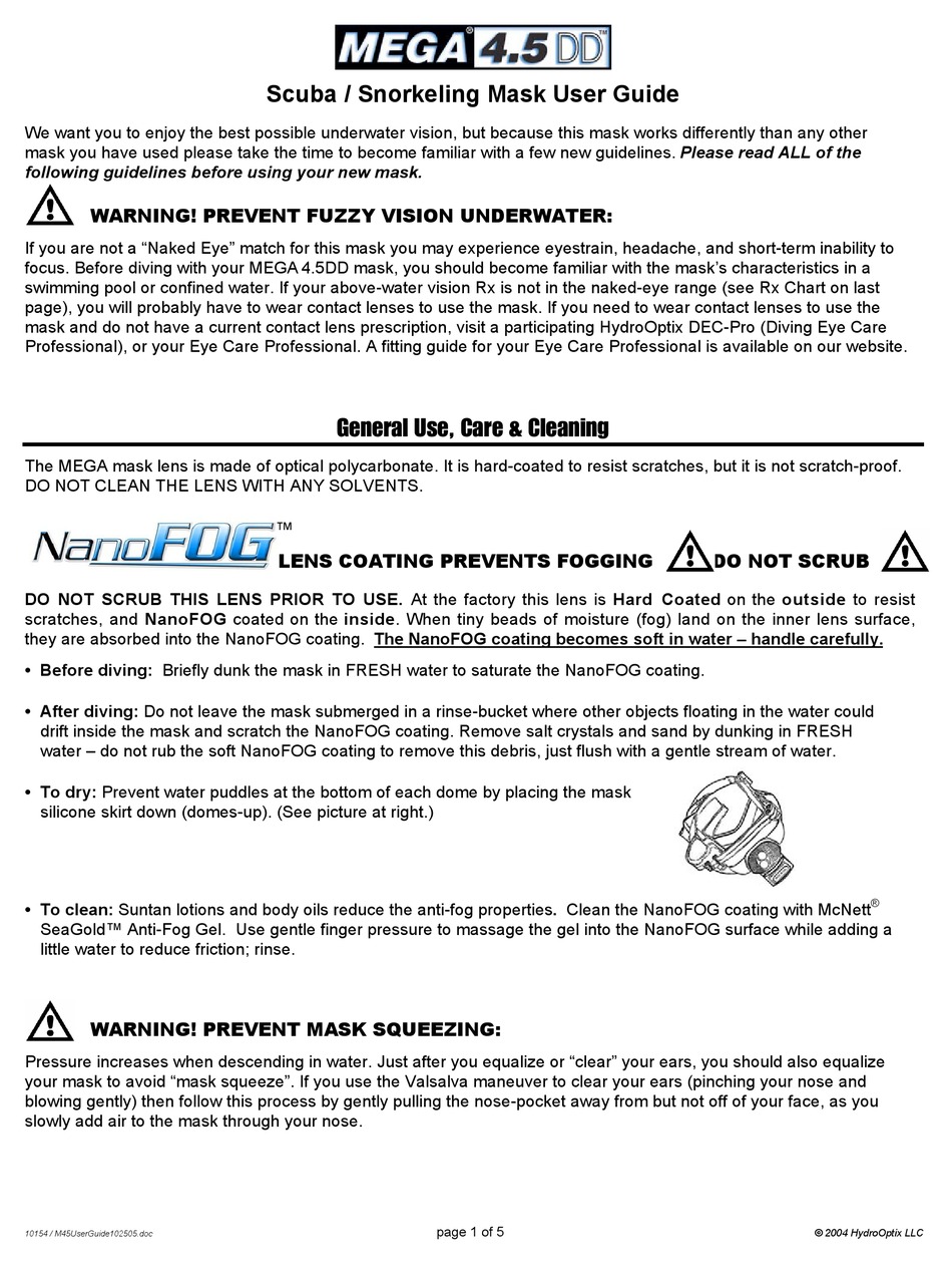 HYDROOPTIX MEGA 4.5 DD USER MANUAL Pdf Download | ManualsLib