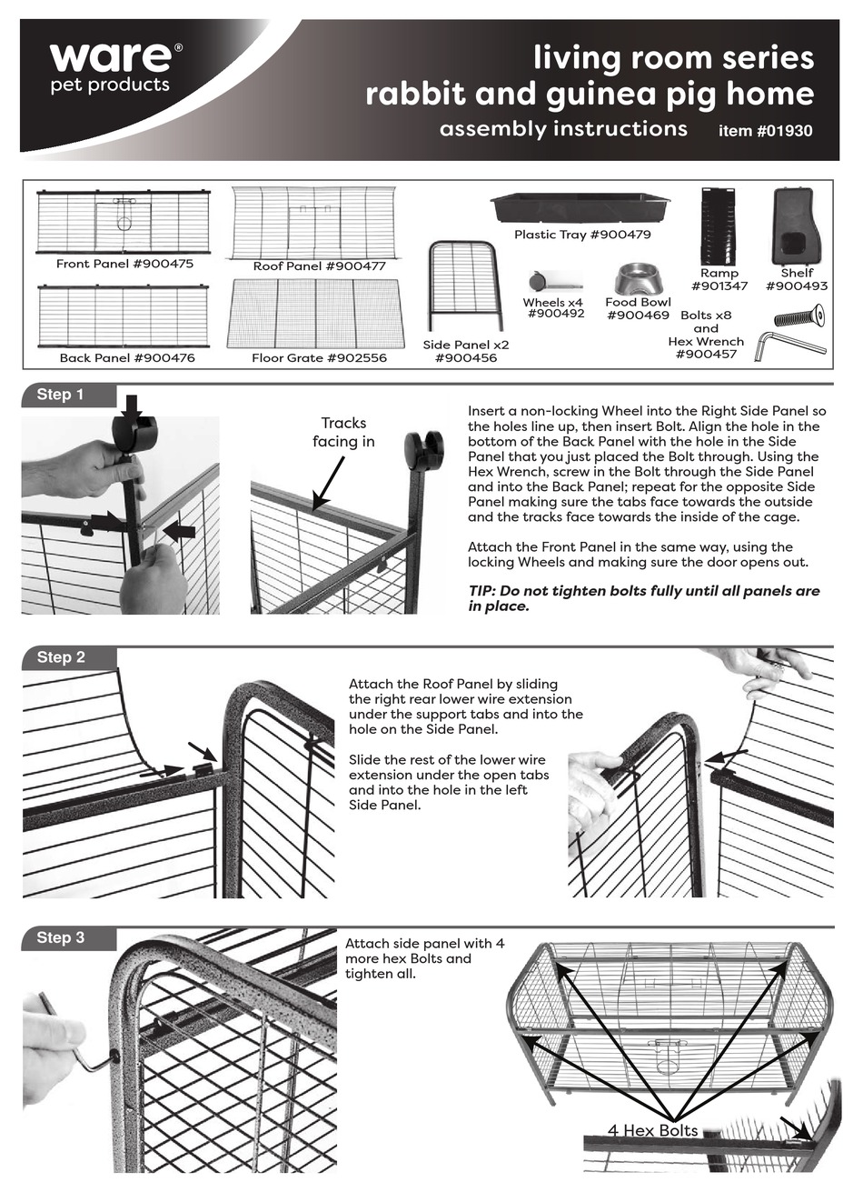 WARE PET PRODUCTS LIVING ROOM SERIES ASSEMBLY INSTRUCTIONS Pdf Download ...