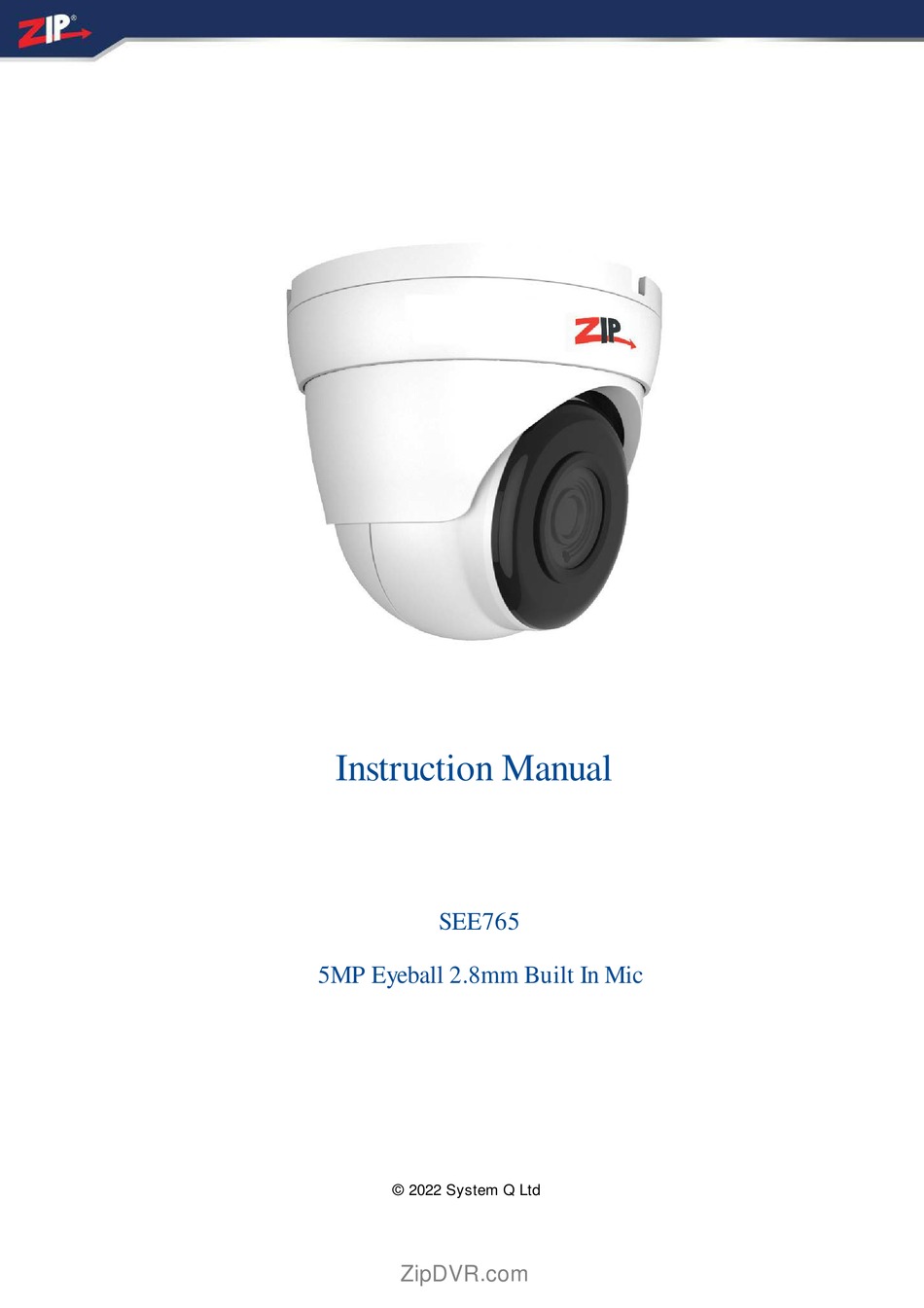 ZIP SEE765 INSTRUCTION MANUAL Pdf Download | ManualsLib