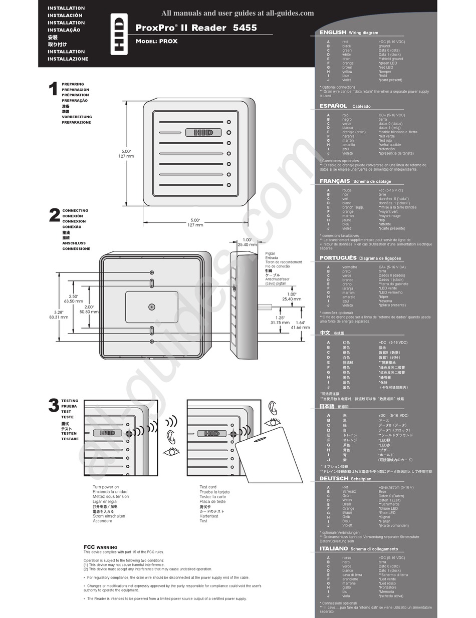 ASSA ABLOY PROXPRO II INSTRUCTIONS Pdf Download | ManualsLib