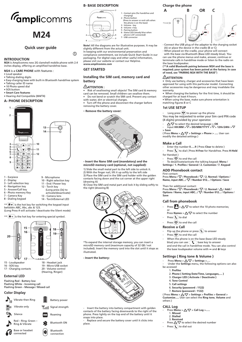 AMPLICOMMS M24 QUICK START MANUAL Pdf Download ManualsLib