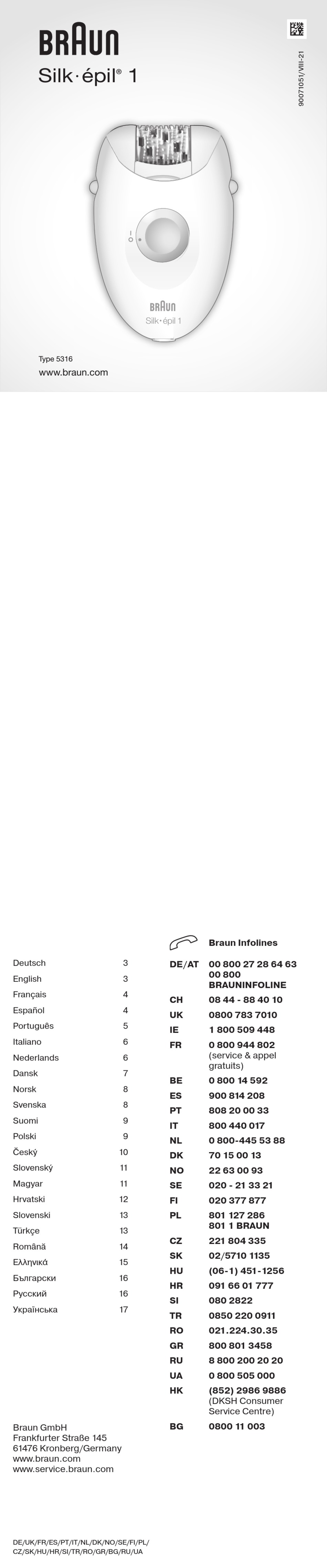 BRAUN 5316 MANUAL Pdf Download | ManualsLib