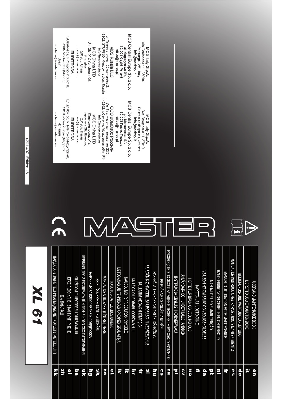 MASTER XL 61 USER AND MAINTENANCE BOOK Pdf Download ManualsLib master-xl-61-user-and-maintenance-book-pdf-download-manualslib