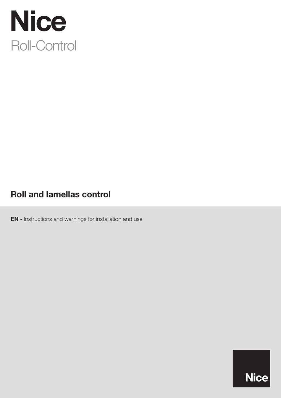 NICE FGR-223 INSTRUCTION MANUAL Pdf Download | ManualsLib