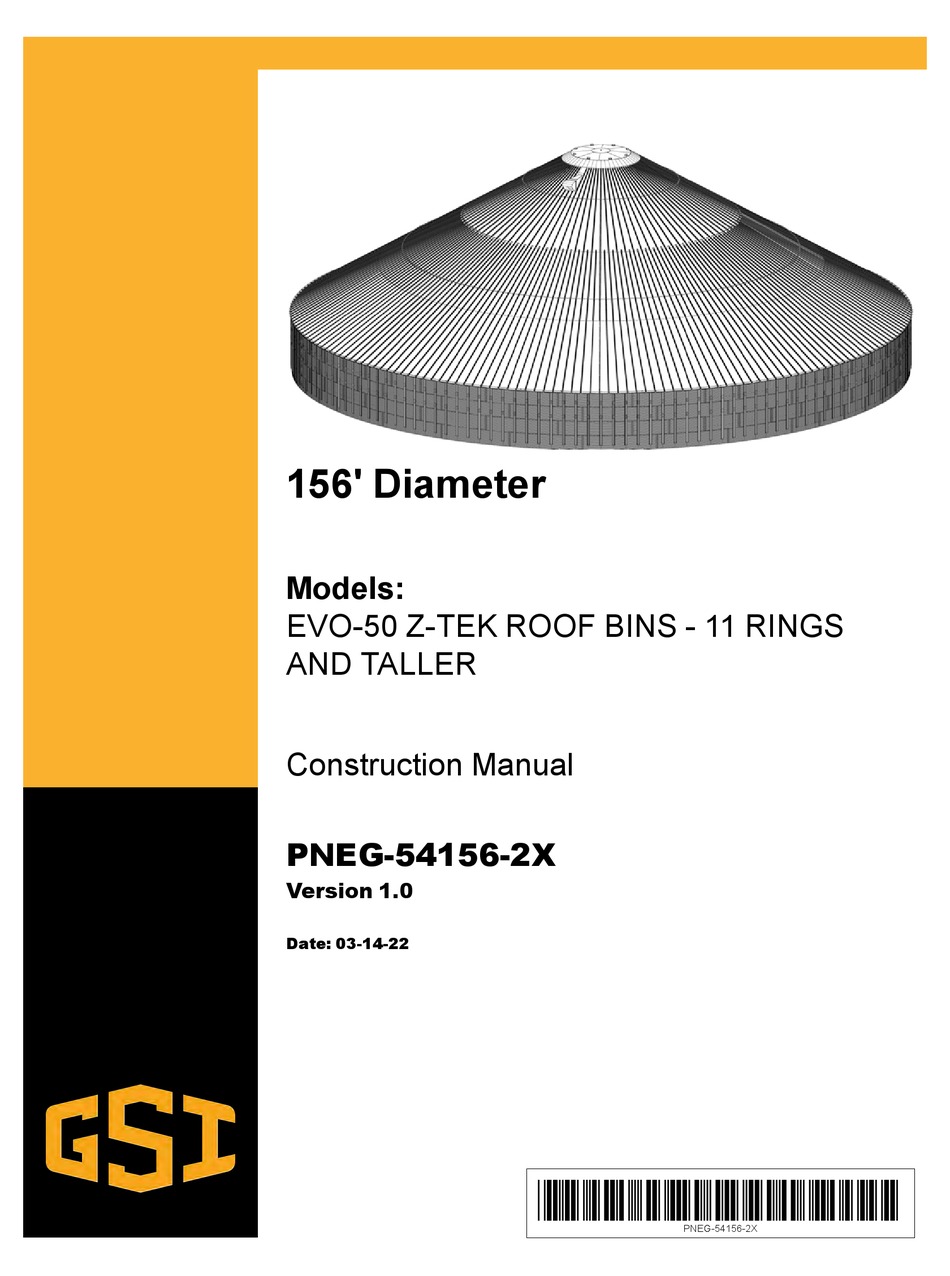 GSI EVO-50 Z-TEK ROOF BINS CONSTRUCTION MANUAL Pdf Download | ManualsLib