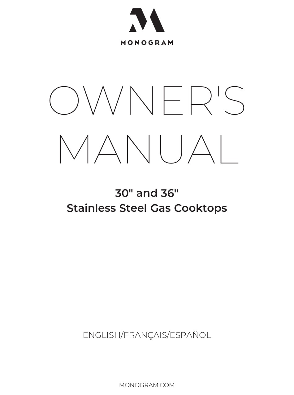 MONOGRAM ZGU36RS OWNER'S MANUAL Pdf Download | ManualsLib