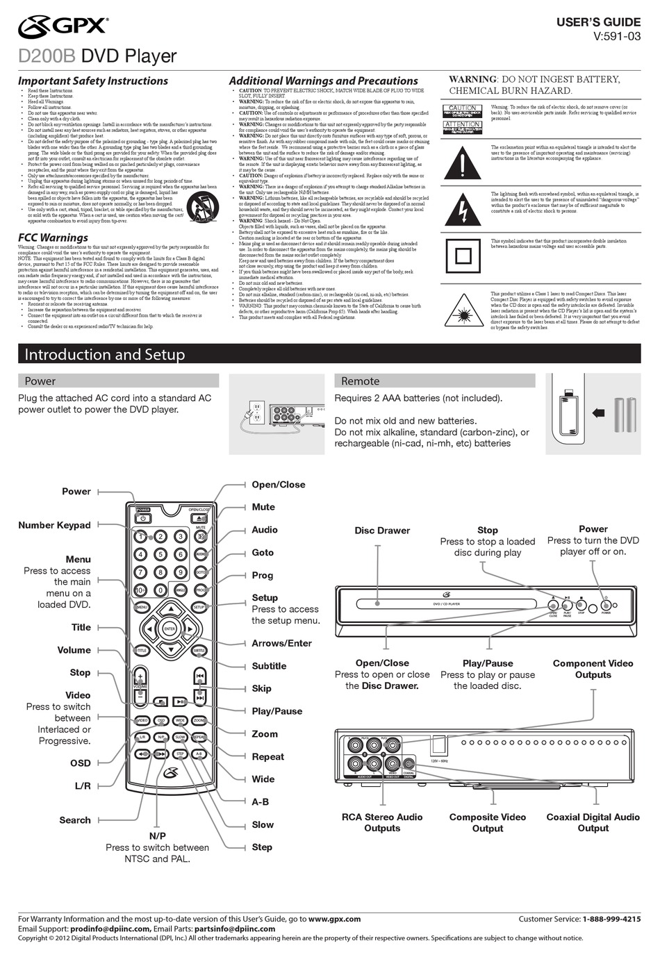 gpx-d200b-user-manual-pdf-download-manualslib