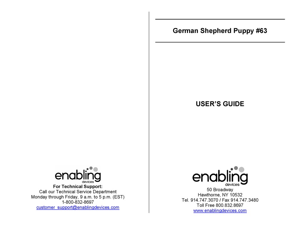 ENABLING DEVICES 63 USER MANUAL Pdf Download | ManualsLib