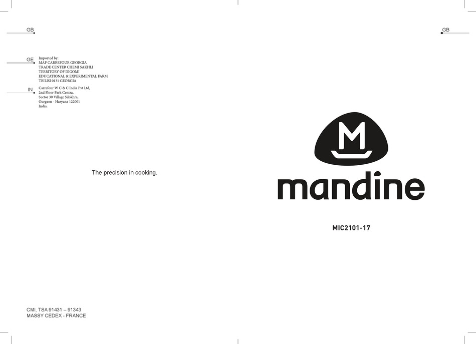 MANDINE MIC2101-17 QUICK START MANUAL Pdf Download | ManualsLib