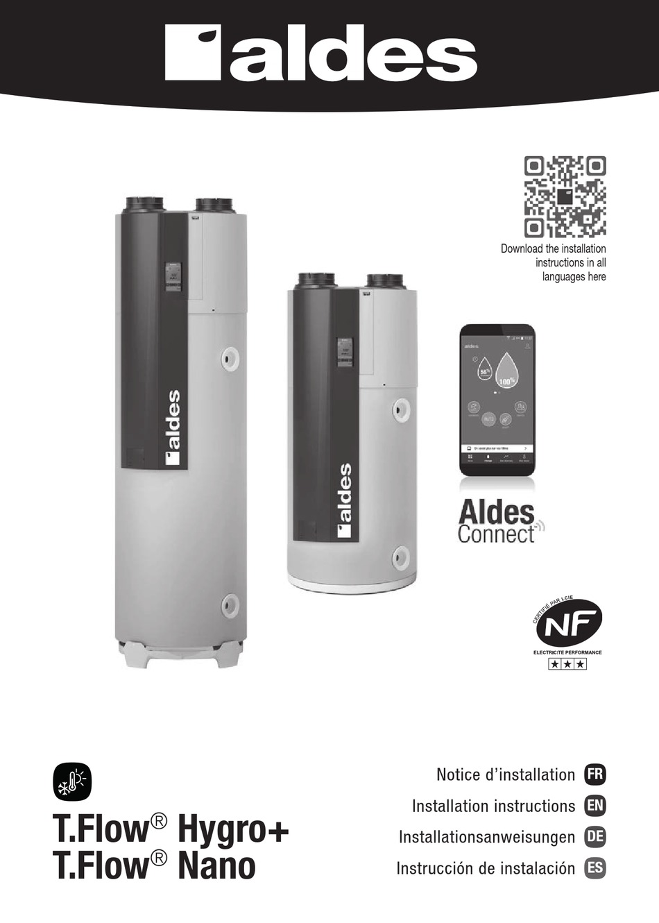 ALDES T.FLOW HYGRO+ INSTALLATION INSTRUCTIONS MANUAL Pdf Download ...