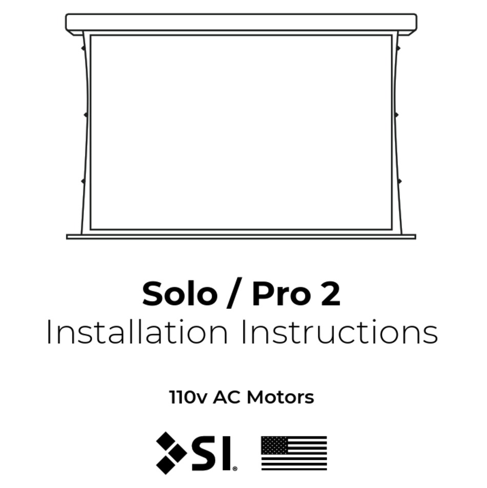 SCREEN INNOVATIONS SOLO 2 INSTALLATION INSTRUCTIONS MANUAL Pdf Download ...