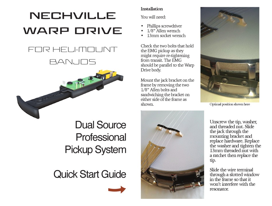 NECHVILLE WARP DRIVE QUICK START MANUAL Pdf Download | ManualsLib