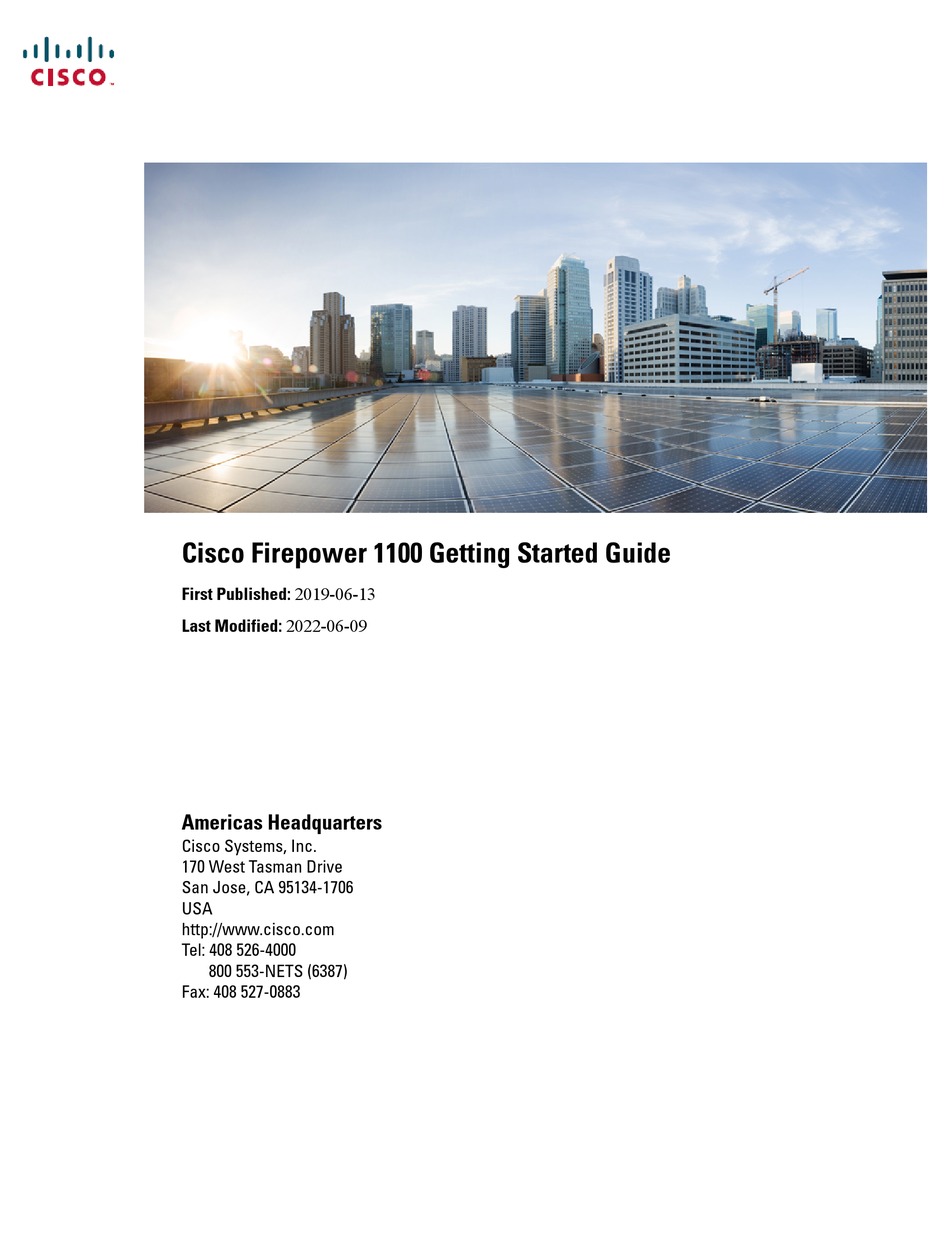 CISCO FIREPOWER 1100 GETTING STARTED MANUAL Pdf Download | ManualsLib