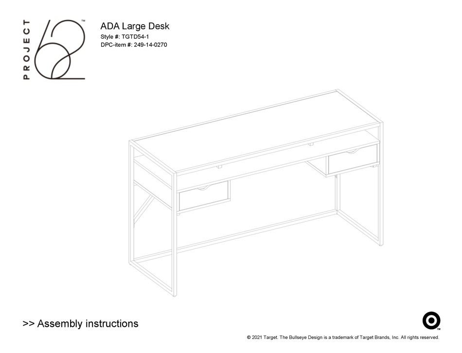 TARGET PROJECT 62 TGTD54-1 ASSEMBLY INSTRUCTIONS MANUAL Pdf Download ...