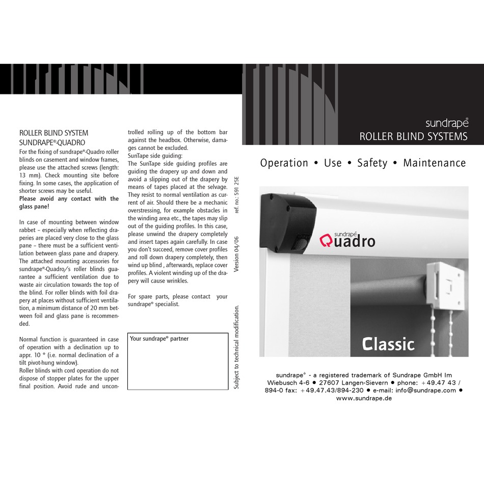 QUADRO CLASSIC QUICK START MANUAL Pdf Download | ManualsLib