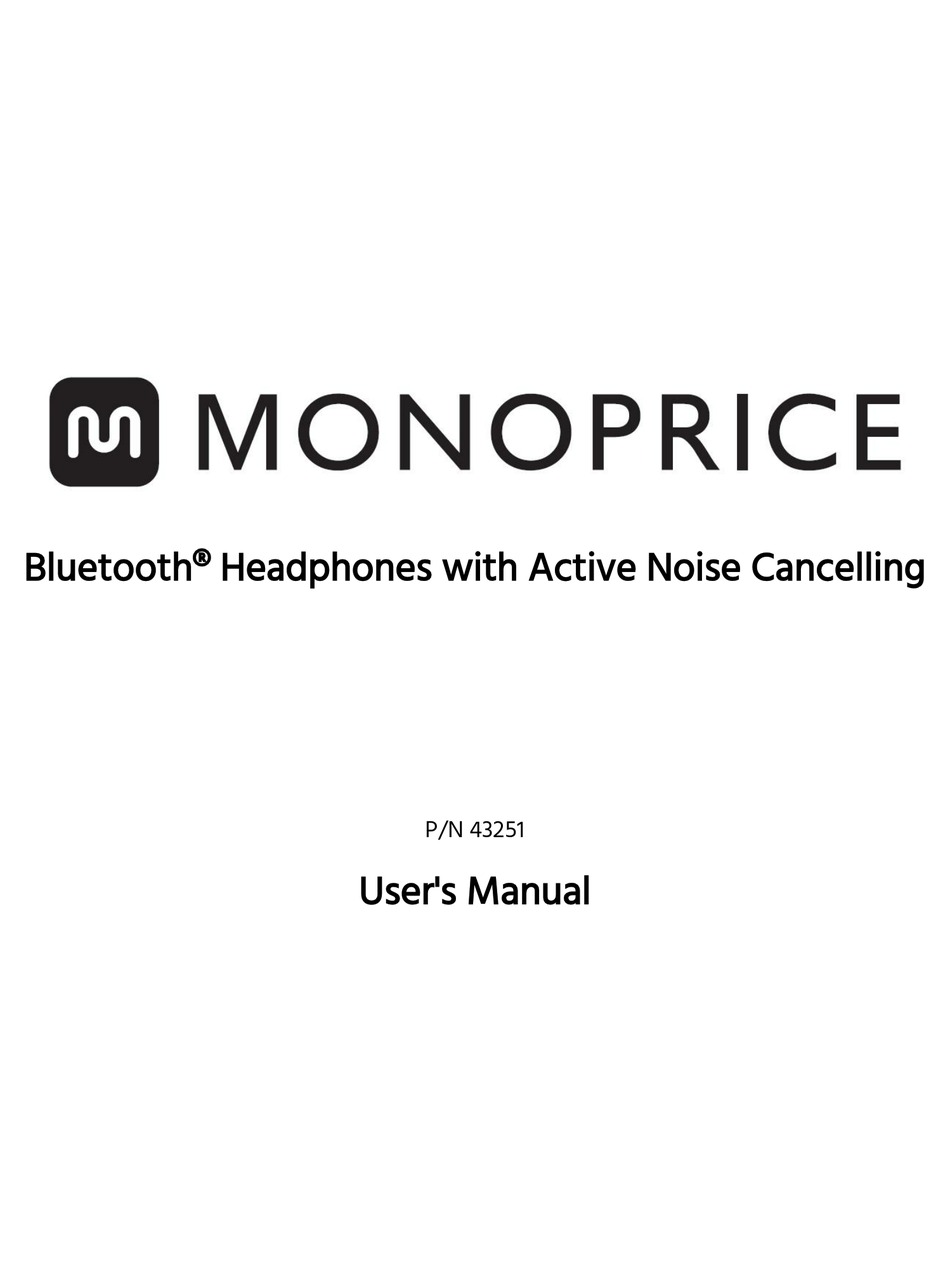 MONOPRICE 43251 USER MANUAL Pdf Download | ManualsLib