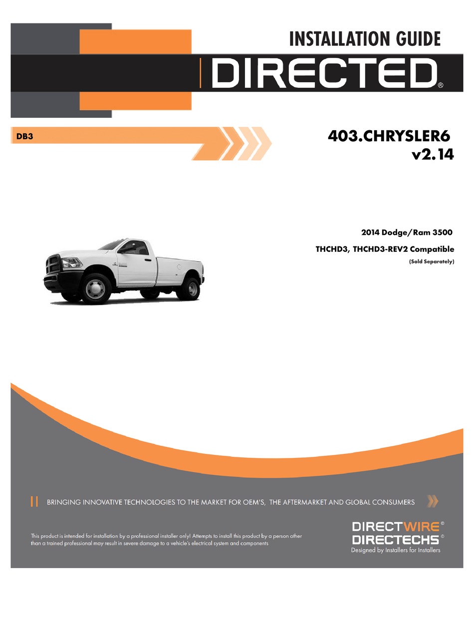DIRECTED 403.CHRYSLER6 INSTALLATION MANUAL Pdf Download | ManualsLib