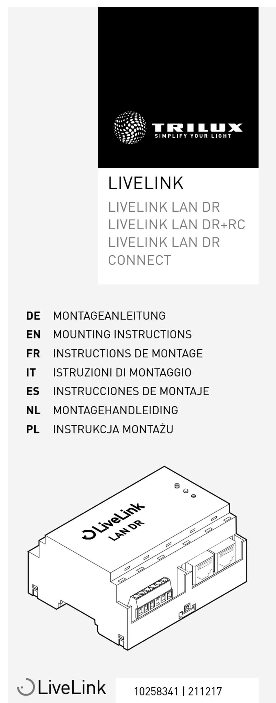 TRILUX LIVELINK MOUNTING INSTRUCTIONS Pdf Download | ManualsLib