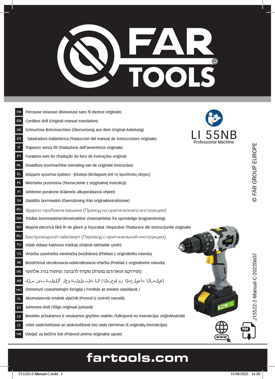 FAR TOOLS LI 55NB ORIGINAL MANUAL TRANSLATION Pdf Download | ManualsLib