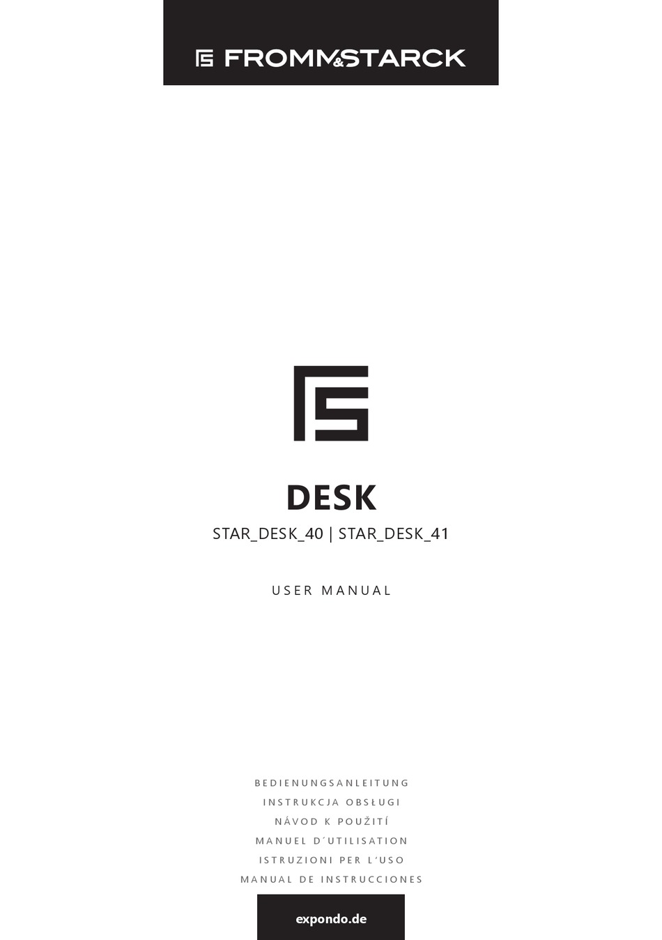 FROMM & STARCK STAR DESK 40 USER MANUAL Pdf Download | ManualsLib