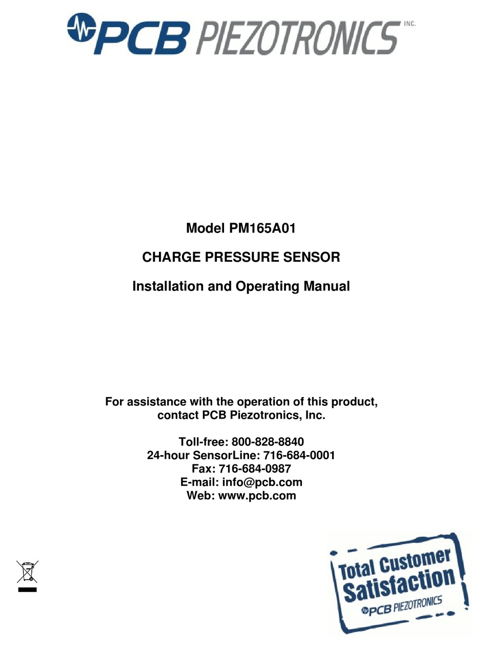 PCB PIEZOTRONICS PM165A01 INSTALLATION AND OPERATING MANUAL Pdf ...