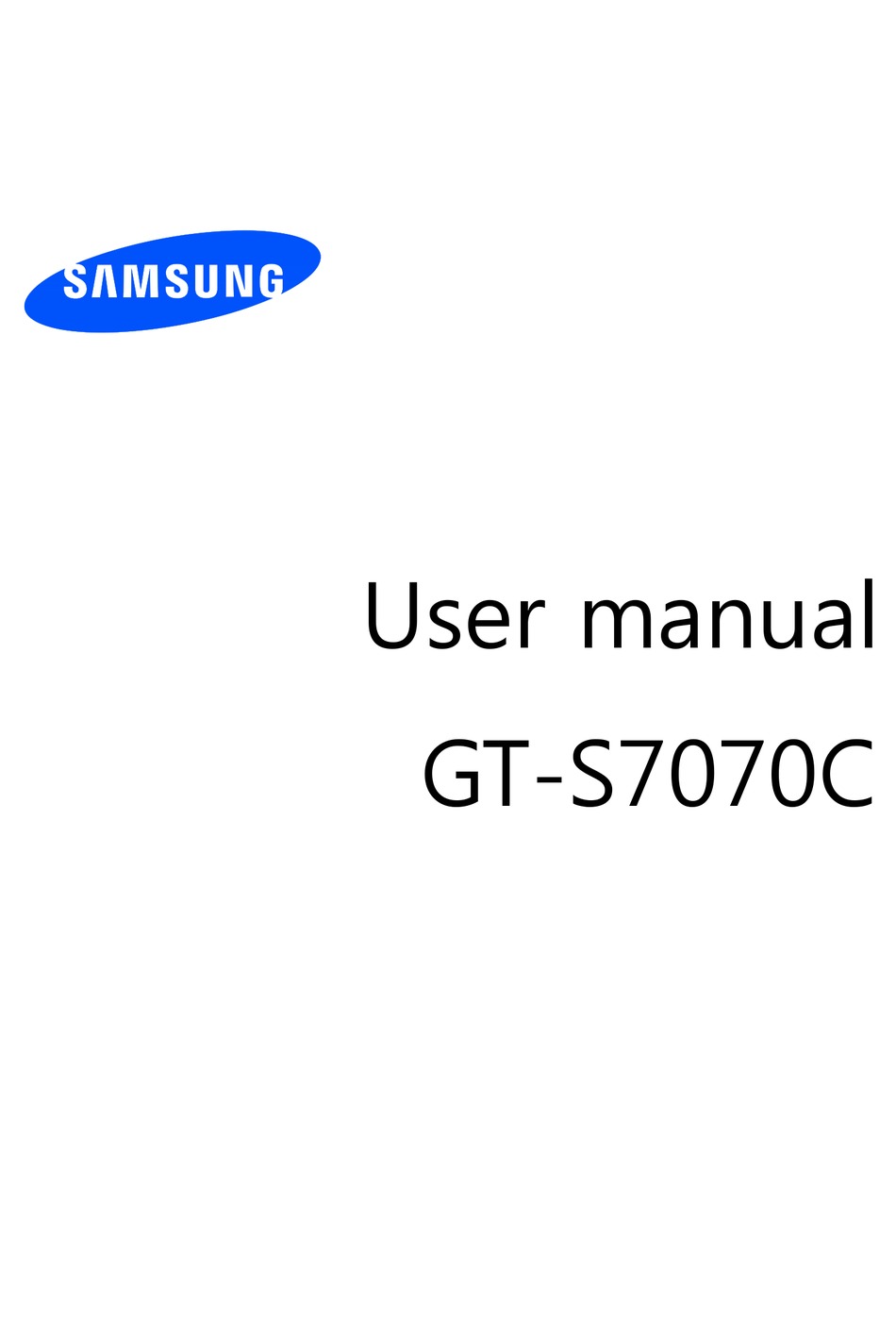 SAMSUNG GT-S7070C USER MANUAL Pdf Download | ManualsLib